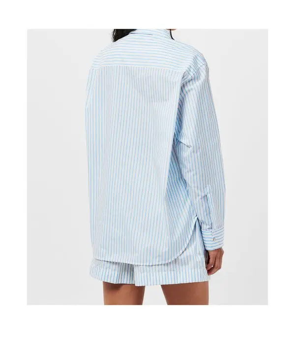 Moncler Striped Long-sleeve Zip-up Shirt