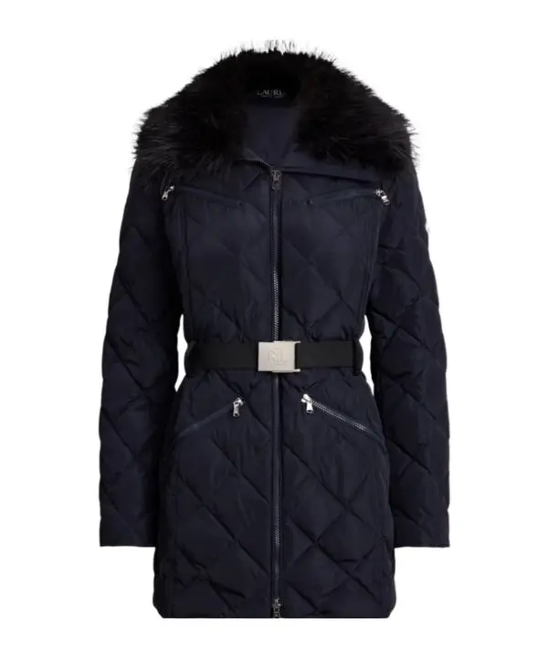 Ralph Lauren Leather Medium Puffer Jacket