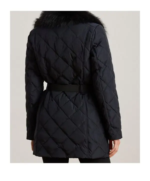 Ralph Lauren Leather Medium Puffer Jacket