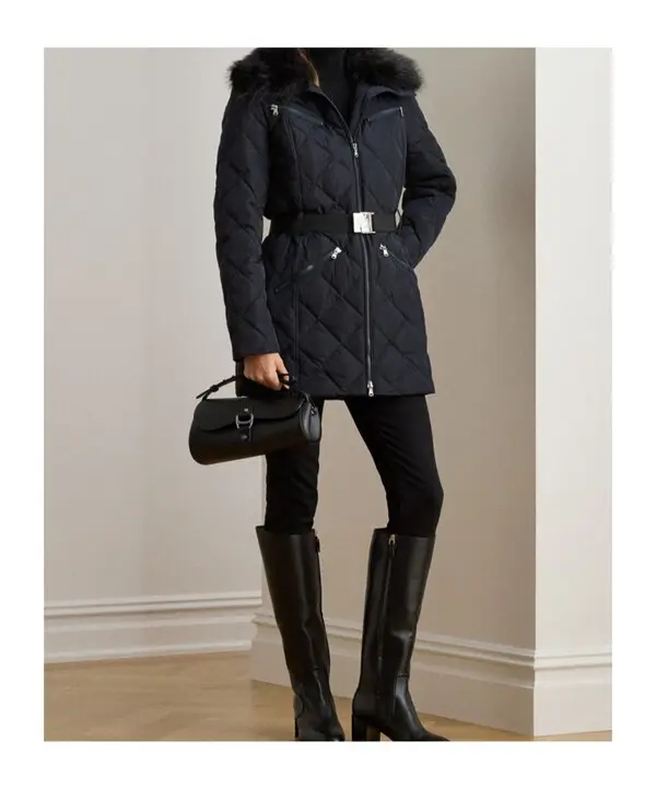 Ralph Lauren Leather Medium Puffer Jacket