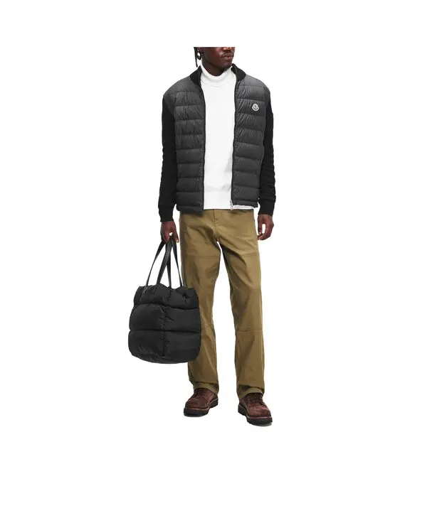 Moncler Hybrid Knit And Quilted Down Zip-up Jacket
