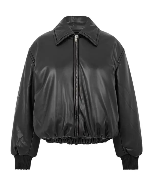 Acne Studios Coated Long Sleeve Oversized Fit Bomber Jacket