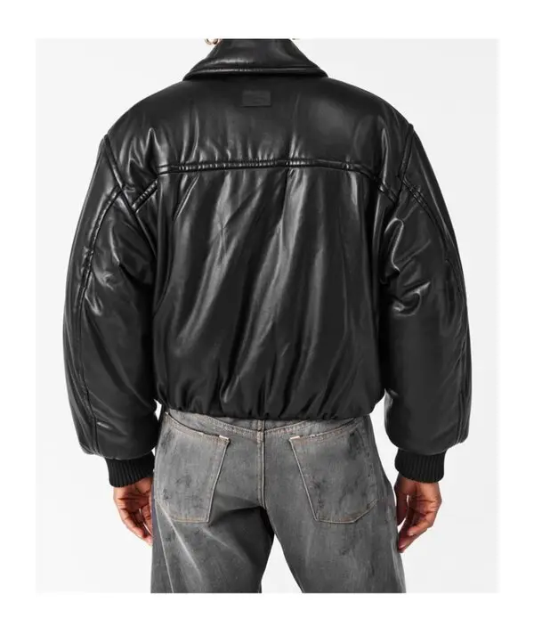 Acne Studios Coated Long Sleeve Oversized Fit Bomber Jacket