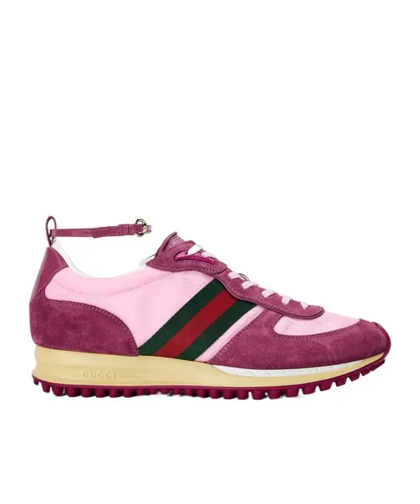 Gucci Re-motion Sneakers With Detachable Ankle Strap - Red