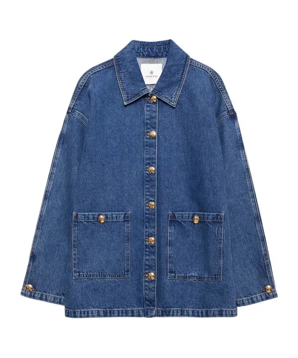 ANINE BING Luca Denim Jacket - Blue