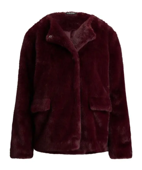 Ralph Lauren Real Leather Fx Fur Teddy Coat