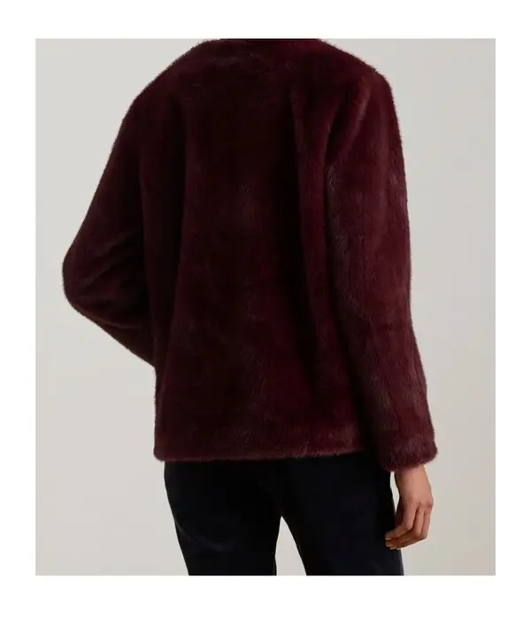 Ralph Lauren Real Leather Fx Fur Teddy Coat
