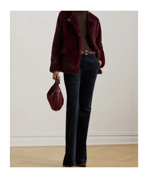 Ralph Lauren Real Leather Fx Fur Teddy Coat