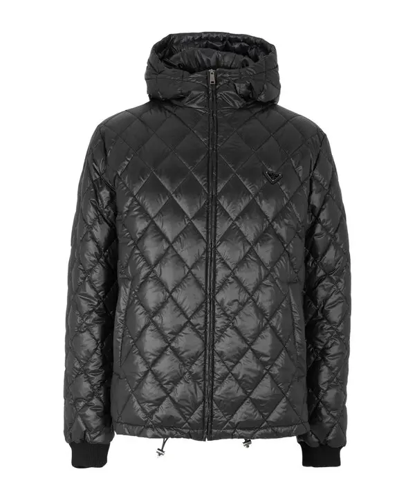 Prada Diamond-quilted Hooded Jacket