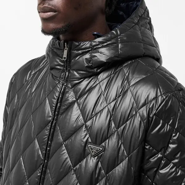 Prada Diamond-quilted Hooded Jacket