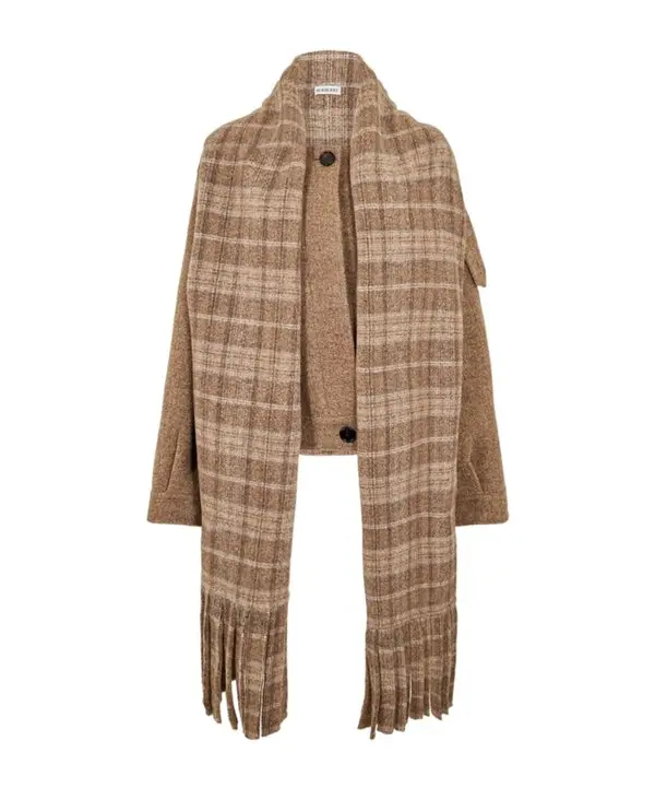 Burberry Scarf Coat With Plaid Lining