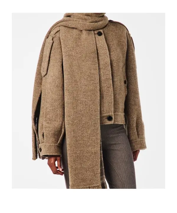 Burberry Scarf Coat With Plaid Lining