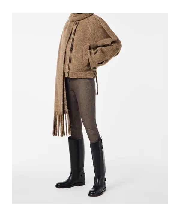 Burberry Scarf Coat With Plaid Lining