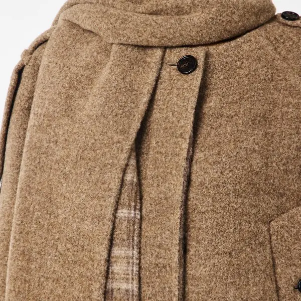 Burberry Scarf Coat With Plaid Lining