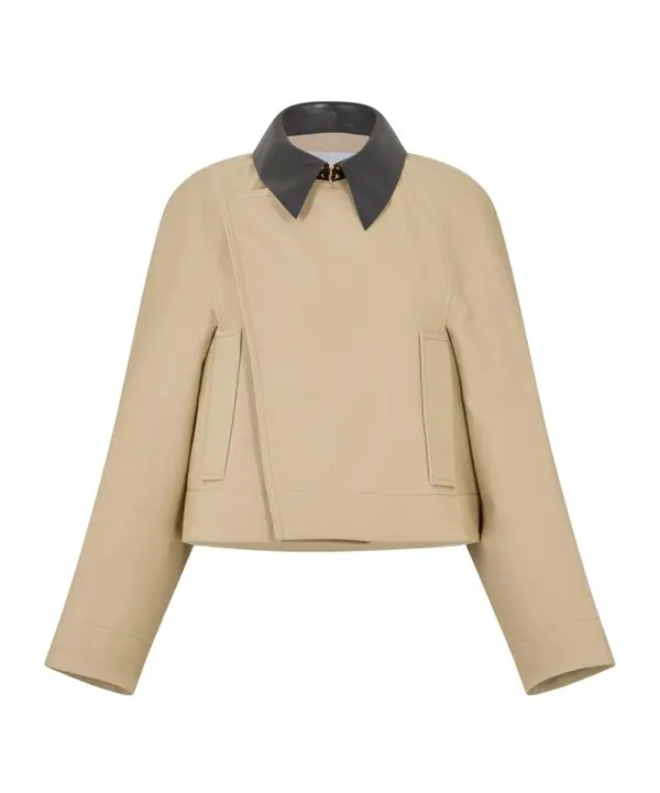 Givenchy Cropped Trench Coat With Contrasting Collar