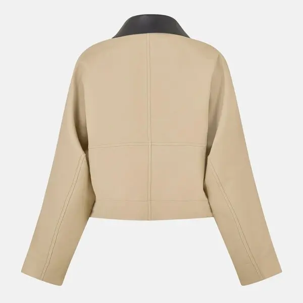 Givenchy Cropped Trench Coat With Contrasting Collar