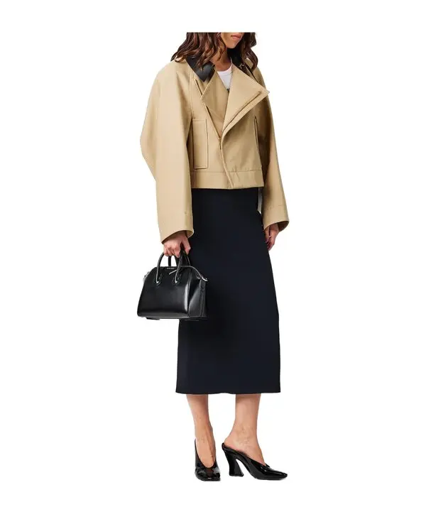 Givenchy Cropped Trench Coat With Contrasting Collar