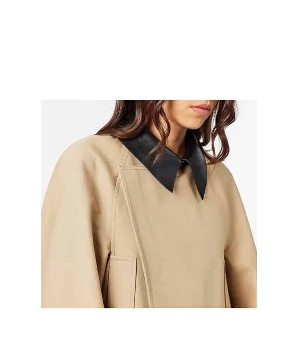 Givenchy Cropped Trench Coat With Contrasting Collar