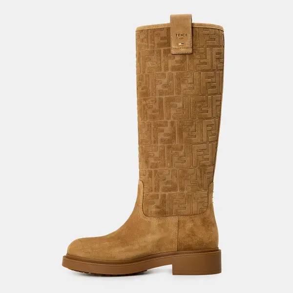 Fendi Suede Filo Knee High Boots