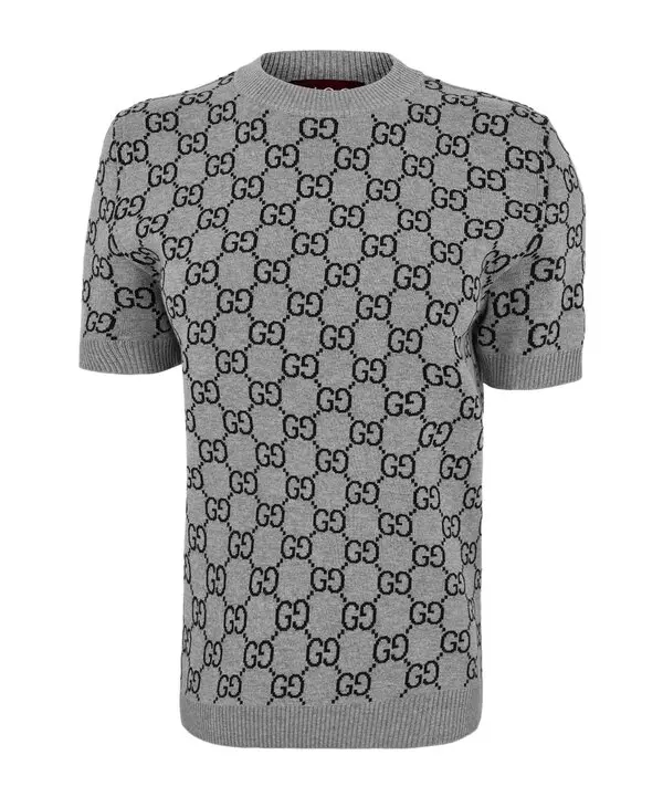 Gucci Short-sleeve Crew Neck Knit Top