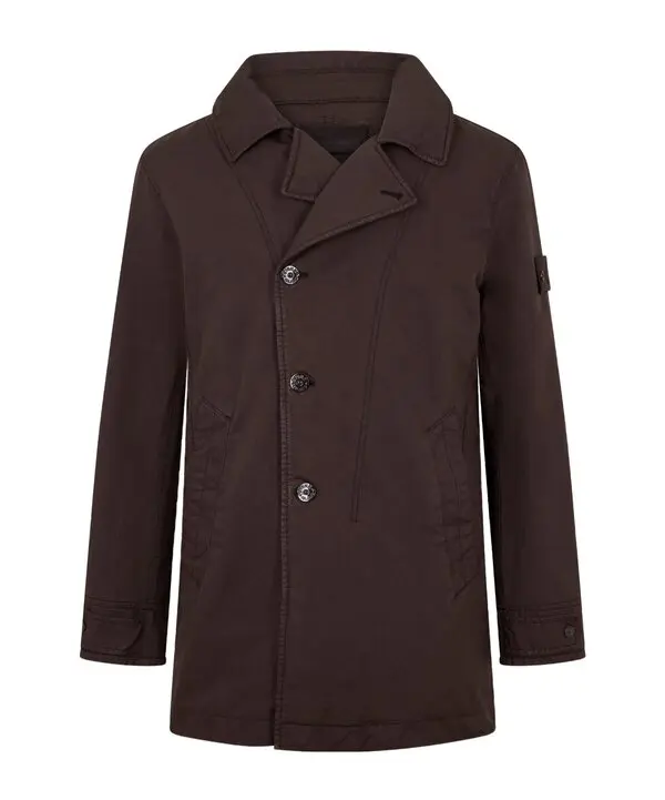 Stone Island Ghost Weather-resistant Peacoat - Black