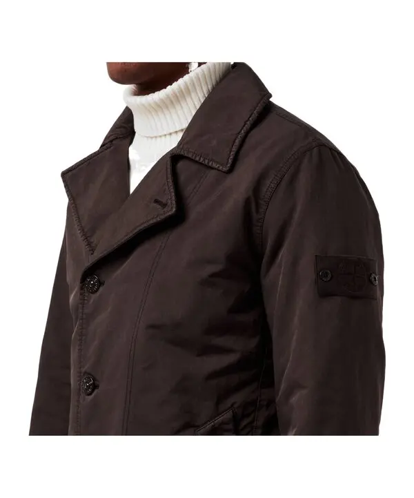 Stone Island Ghost Weather-resistant Peacoat - Black