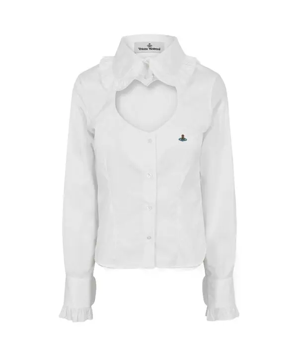 VIVIENNE WESTWOOD Ruffled Short-sleeved Shirt - White