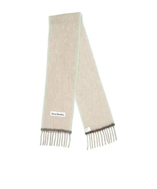 Acne Studios Logo Patch Knitted Scarf