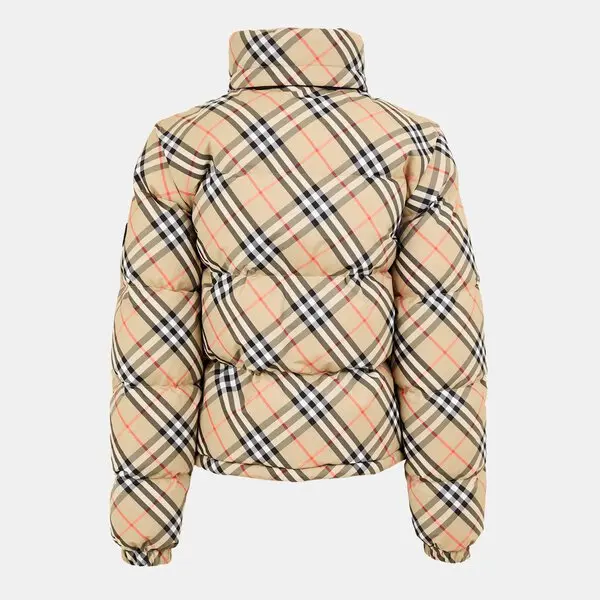Burberry Check Insulated Cropped Short Puffer Jacket