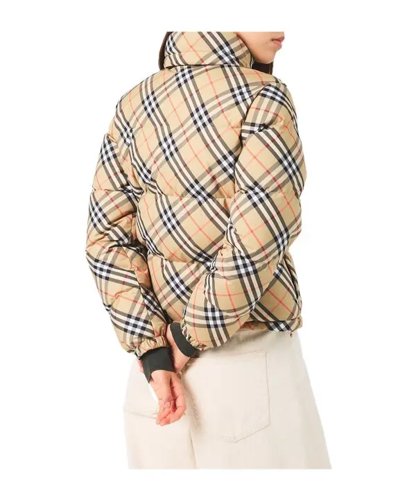 Burberry Check Insulated Cropped Short Puffer Jacket