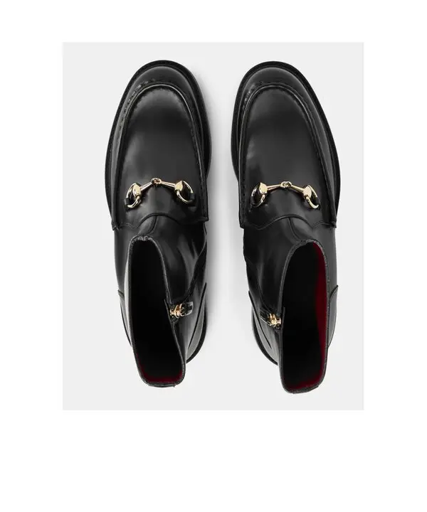 Gucci Horsebit Leather Ankle Boots