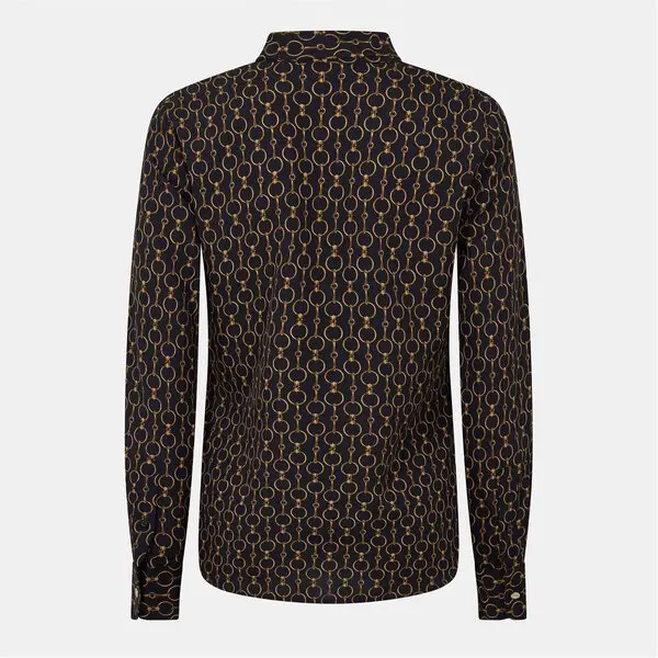 Ralph Lauren Real Leather Long Sleeve Blouse