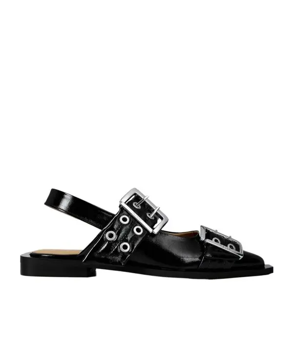 GANNI Buckle Ballet Pumps