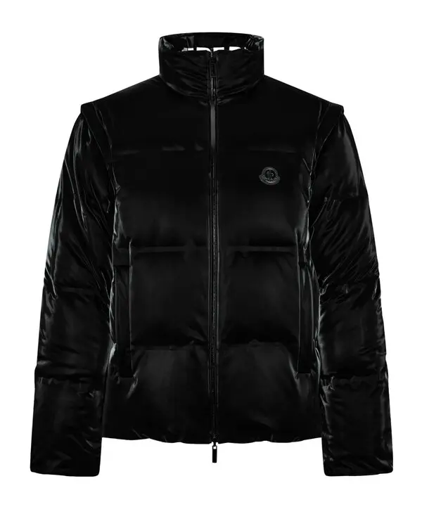 Moncler Reversible Down Puffer Jacket With Detachable Sleeves - White