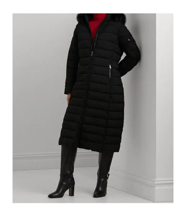 Ralph Lauren Real Leather Long Puffer Jacket
