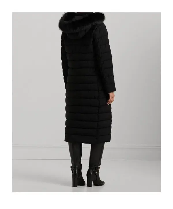 Ralph Lauren Real Leather Long Puffer Jacket