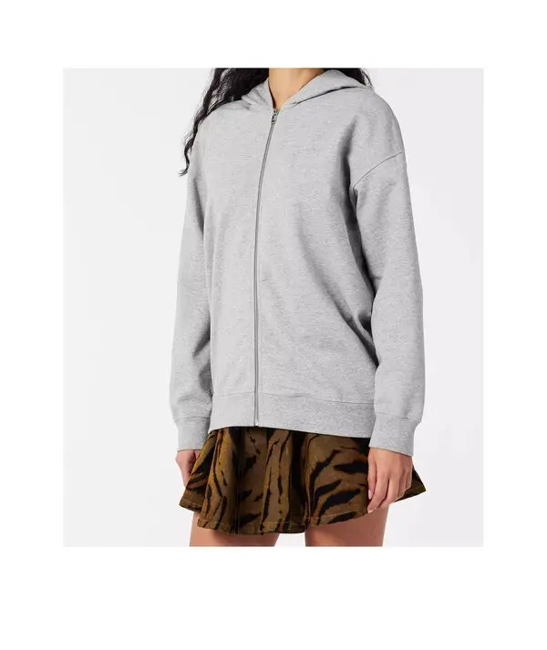 GANNI Teddy Bear Graphic Zip Hoodie - Gray