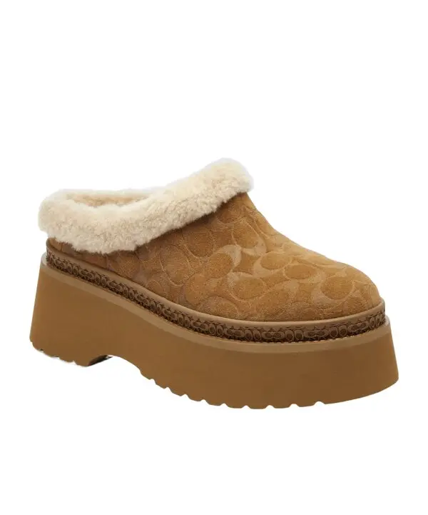 COACH Cecelia Platform Mules With Logo Detailing