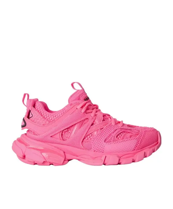 Balenciaga Lace-up Casual Sneakers With Logo Detailing - Pink