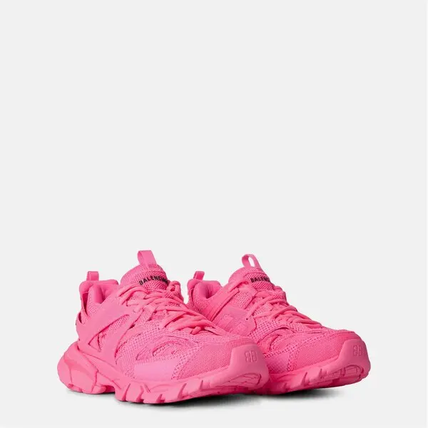Balenciaga Lace-up Casual Sneakers With Logo Detailing - Pink