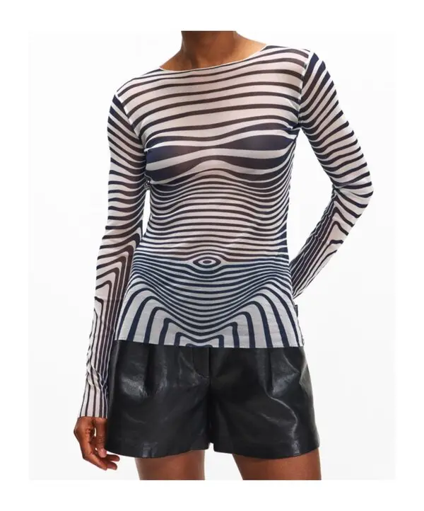 JEAN PAUL GAULTIER Striped Print Cover-up