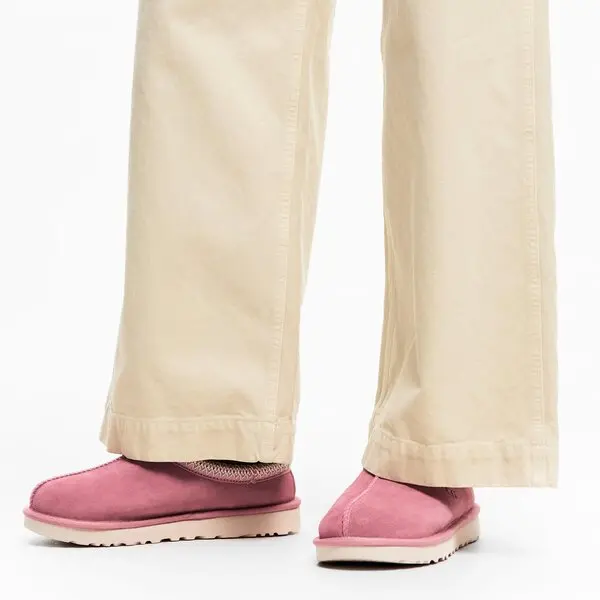 UGG Suede Slip-on Mules With Decorative Stitching