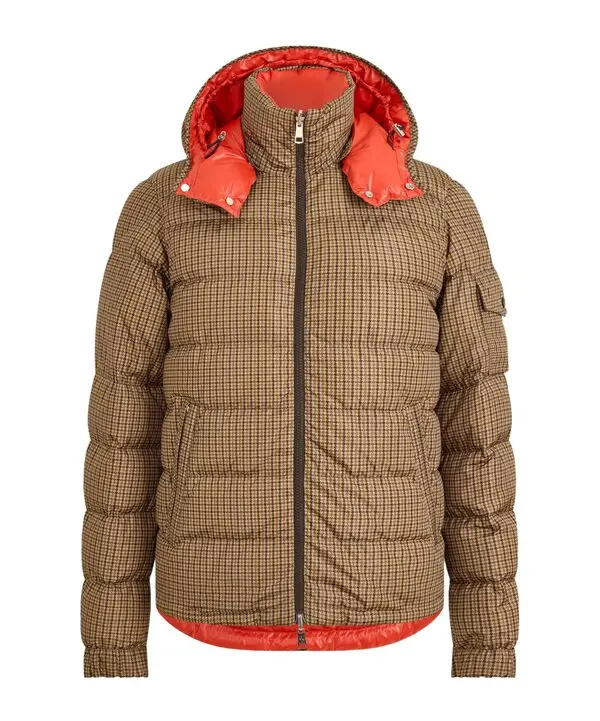 Moncler Fine-check Quilted Down Jacket