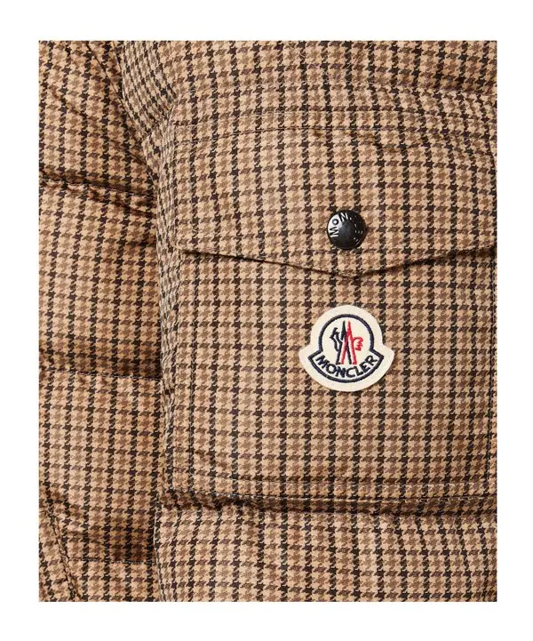 Moncler Fine-check Quilted Down Jacket