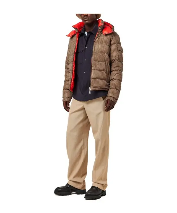 Moncler Fine-check Quilted Down Jacket