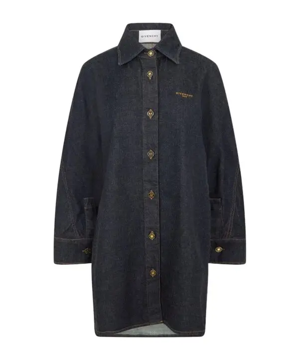 Givenchy Long-sleeve Denim Overshirt - Black