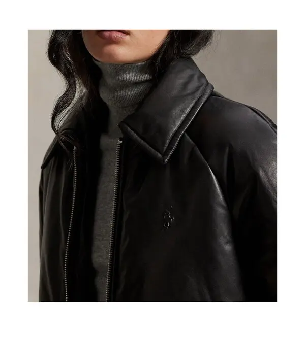 Polo Ralph Lauren Leather Bomber Jacket