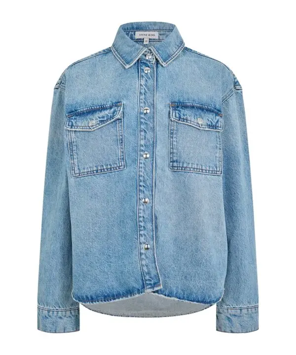 ANINE BING Paxton Shirt - Blue