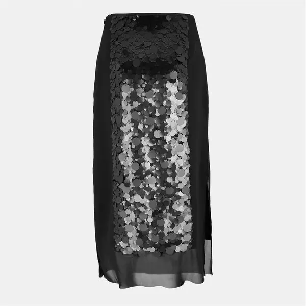 JOSEPH Cambo Sequined Midi Skirt - Black