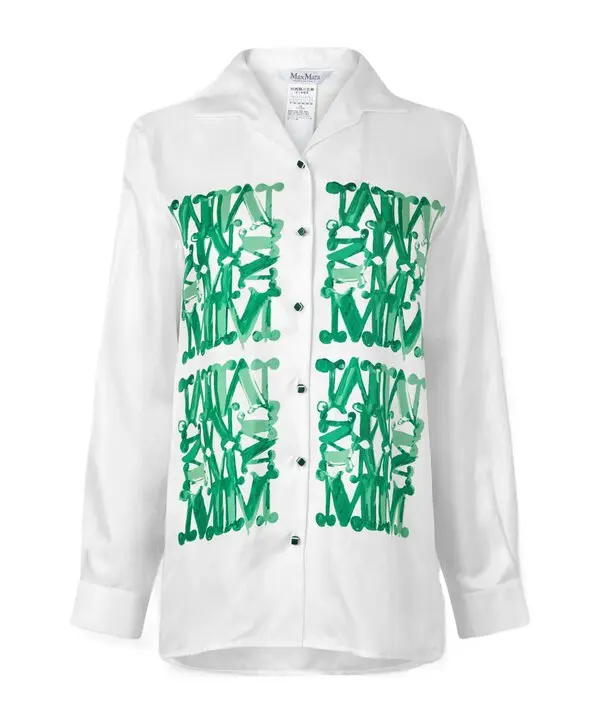 Max Mara Printed Long-sleeve Shirt - White